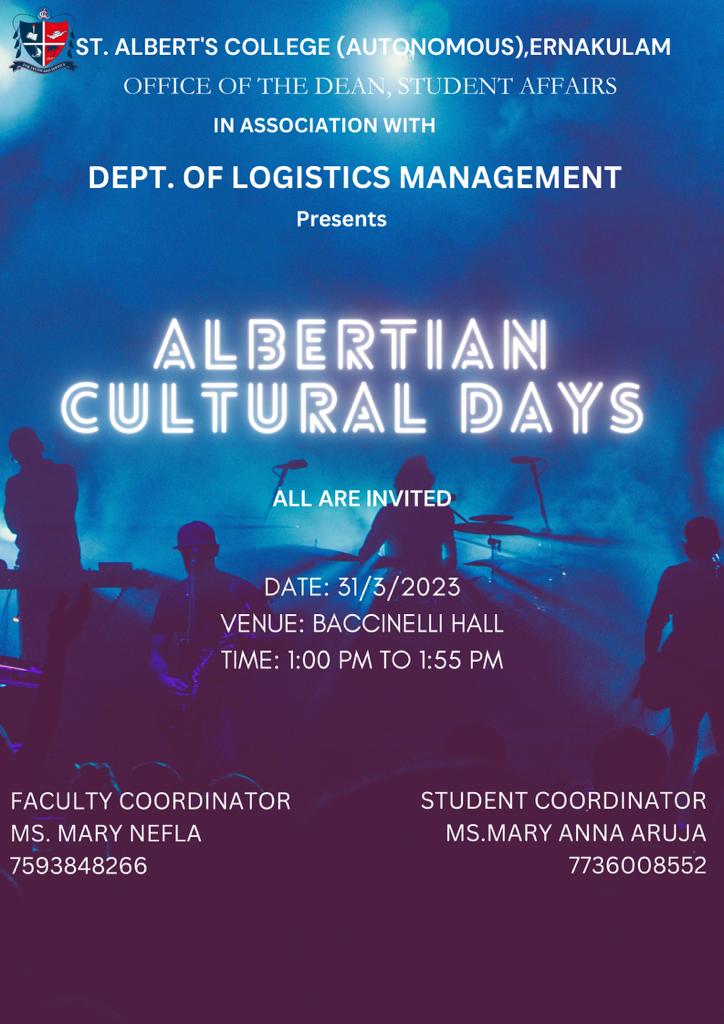 Albertian Cultural Dayz – St. Albert’s College (Autonomous), Kochi ...