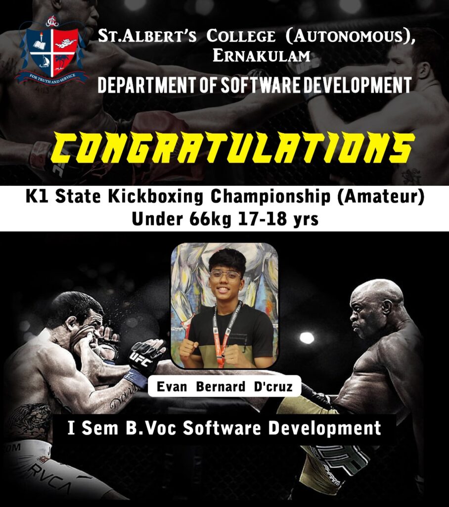 Congratulations Evan Bernard D’cruz – St. Albert’s College (Autonomous ...